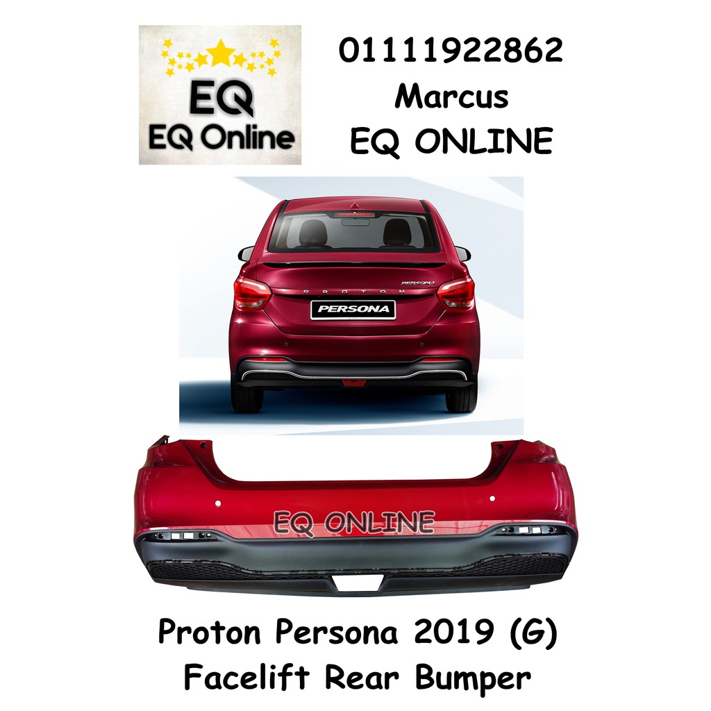 Proton Persona 2019 Facelift Rear Bumper PP Plastic Malaysia (BUMPER ...
