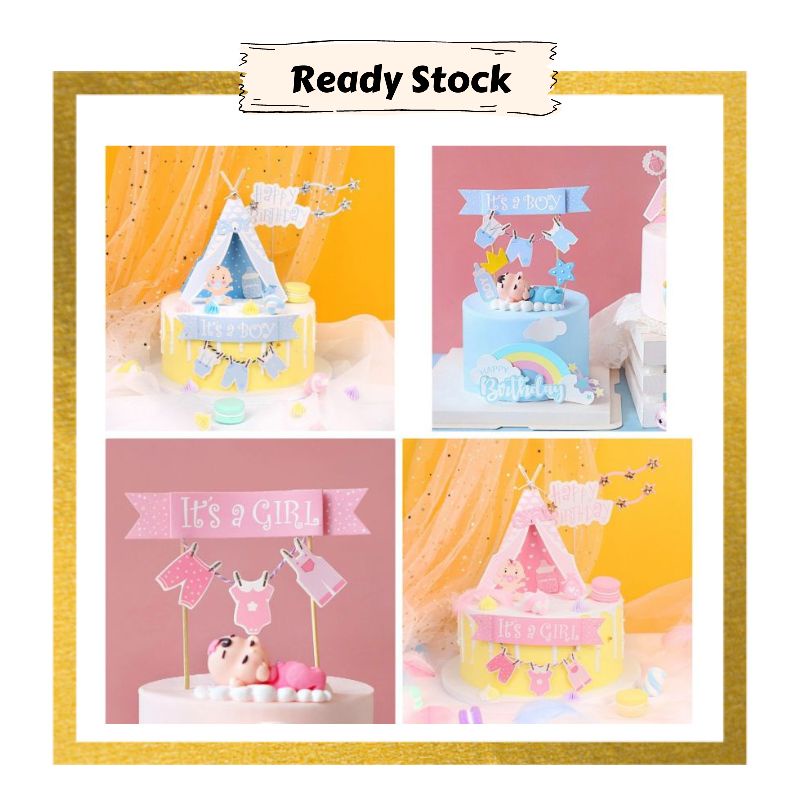 KL Stock @ Tent Congrats Little Baby Blue It's A Boy Girl Pacifier ...