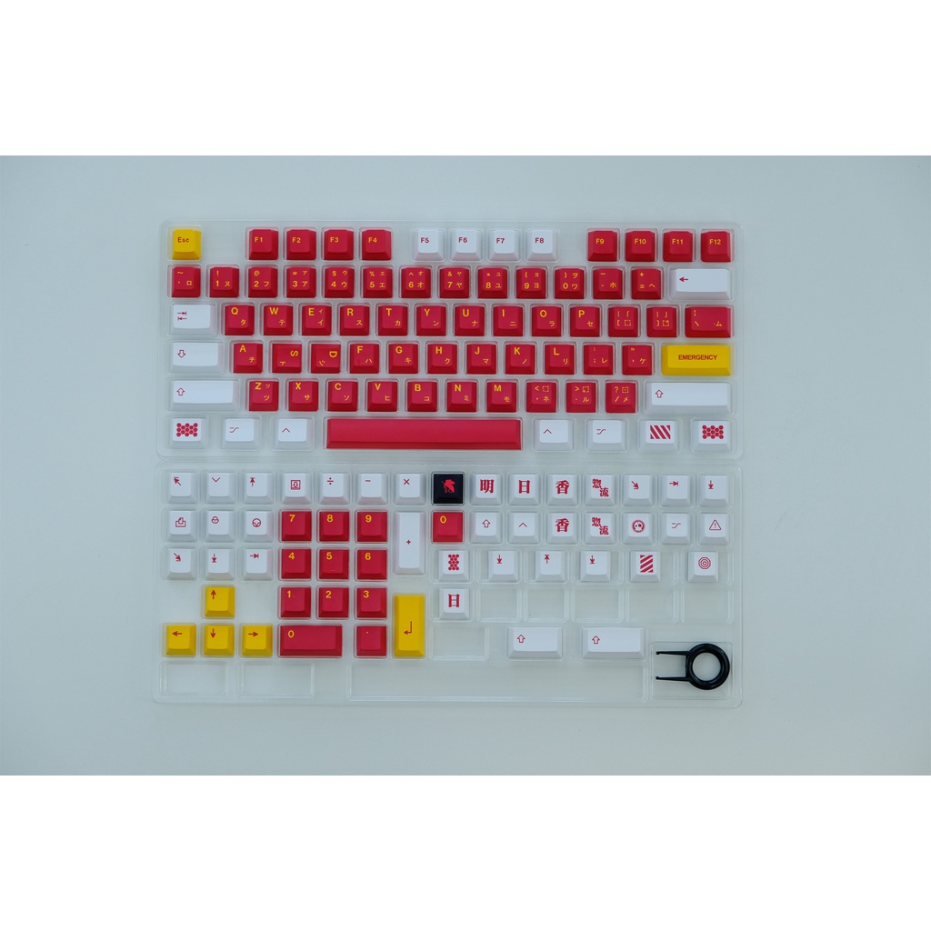EVA Mecha-01 Keycap, 134 Keys PBT Keycaps Cherry Profile DYE-SUB EVA ...