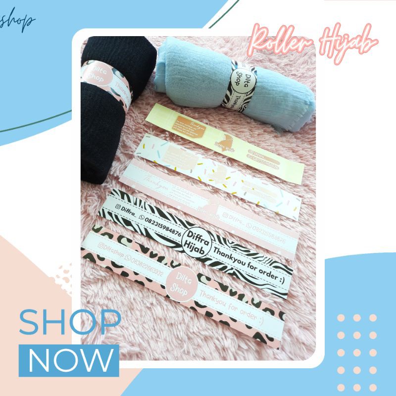 Hijab Roller / Hijab Roll / Roller / Hijab Label (CUSTOM / FREE DESIGN ...