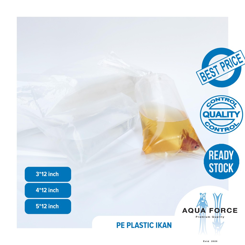 LOWEST PRICE !!! 04 PE PLASTIC / PLASTIK PACKING IKAN - TEBAL @betta ...