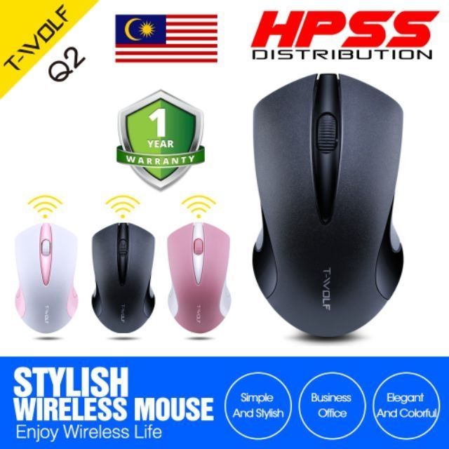 T-WOLF Q2 Q4 MX350 MX450 2.4GHz Wireless Mouse USB Optical Mouse ...