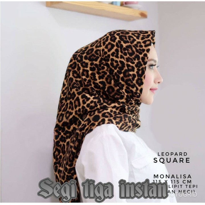 Leopard Motif Hijab/Instant Triangle Hijab/Monalisa Hijab | Shopee Malaysia