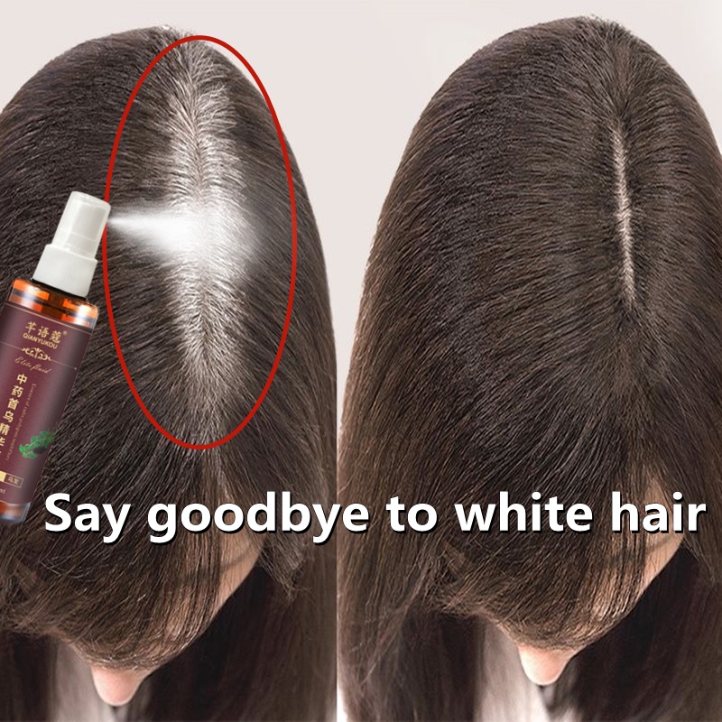 Black hair spray White Hair Turn Black Polygonum Multiflorum Essence ...