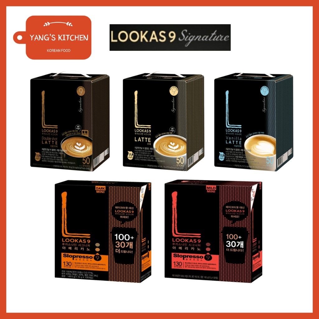 LOOKAS9 Signature Korea Coffee Mix Sticks 5 type / Signature latte 50T ...