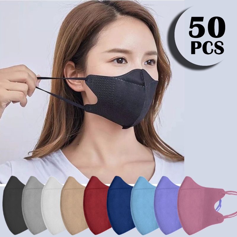 10pcs/Pack Earloop 3D Duckbill Disposable Face Mask 3Ply Adult Size Non-medical | Shopee Malaysia