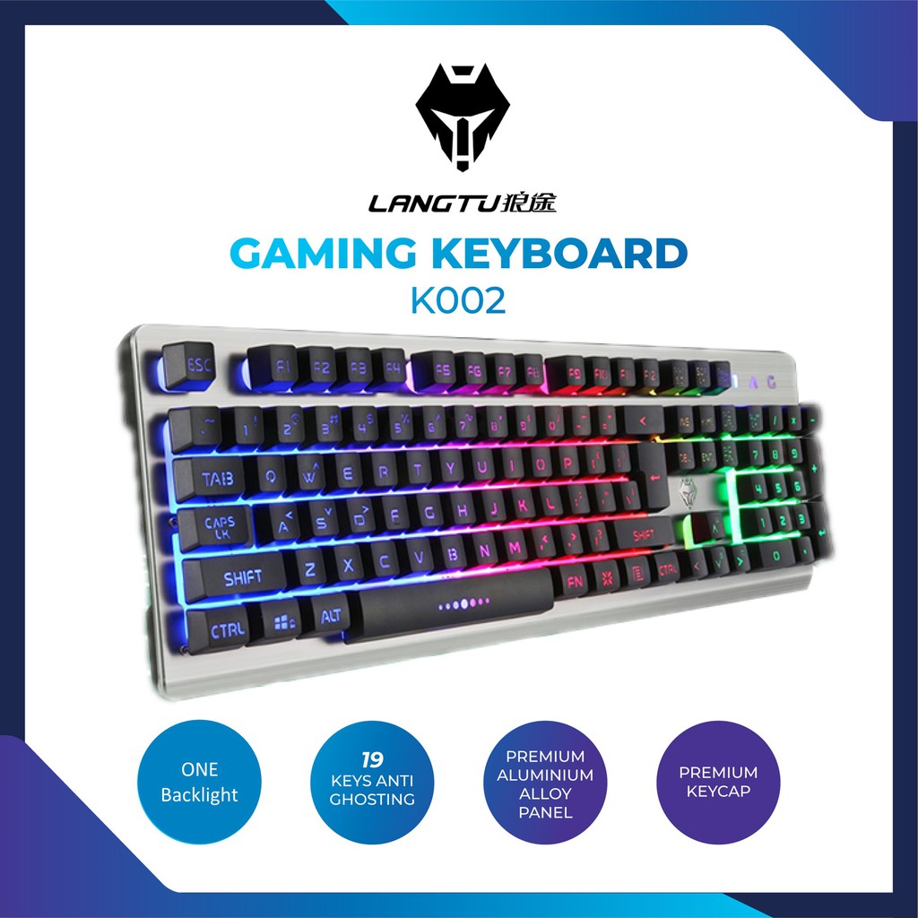 [CLEARANCE] Langtu K002 Gaming Keyboard Backlit 104-Key Wired Game Keyboard | Shopee Malaysia