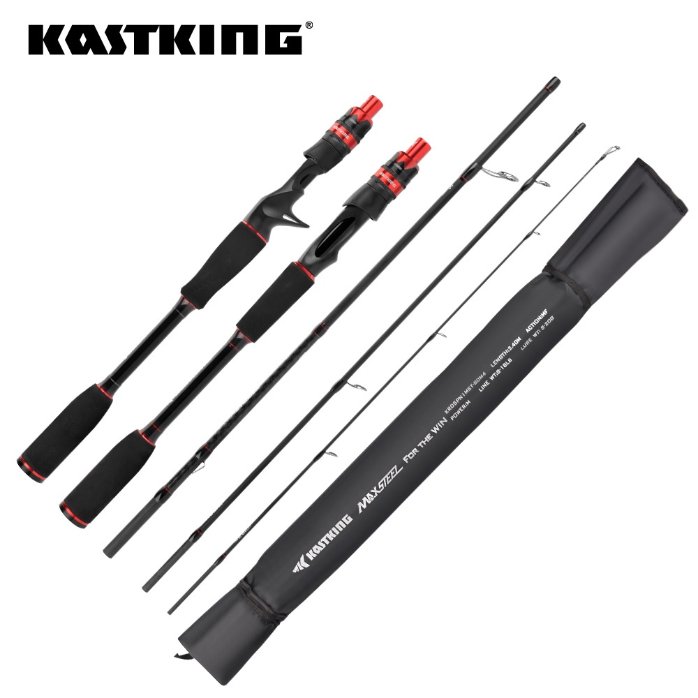 KastKing Traveler Max Steel Spinning Casting Fishing Rod 4 Pcs - Carbon ...