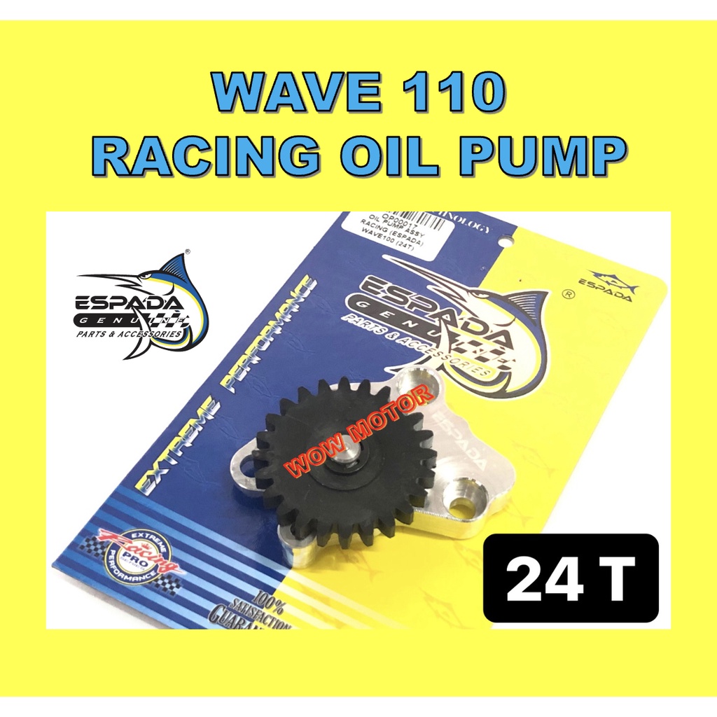 WAVE 100 CYLINDER OIL PUMP RACING WAVE100 OIL PUMP ASSY ESPADA 24T PNP ...