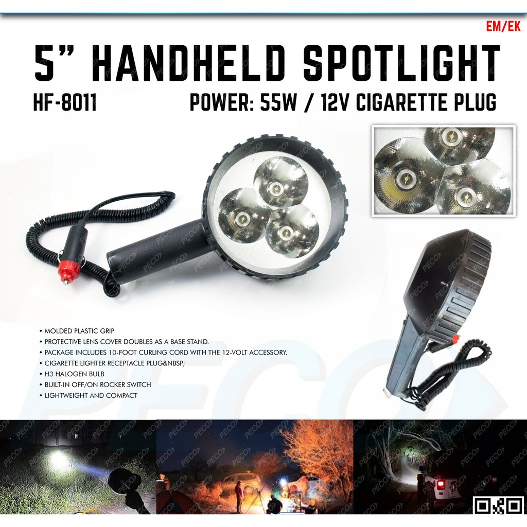 CAR HAND SPOT LIGHT 5 INCH (HF-8011) | Shopee Malaysia