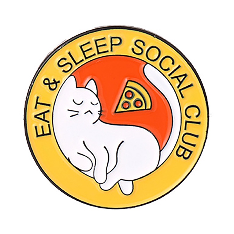 Cute Cat Paw Enamel Pin Funny Kitten Cat Pawsitive Brooch Round Badges ...