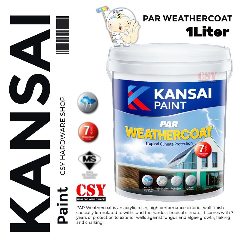 Kansai Par Weathercoat 1Liter Exterior Paint | Shopee Malaysia