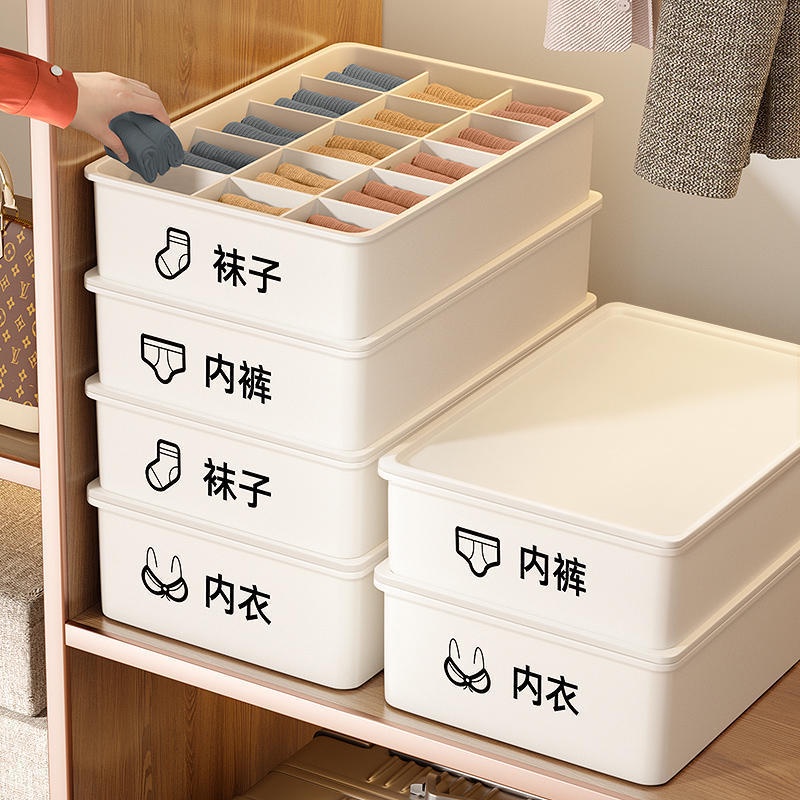 Clothes Storage Box Panties Socks Sorting Compartment Drawer Box