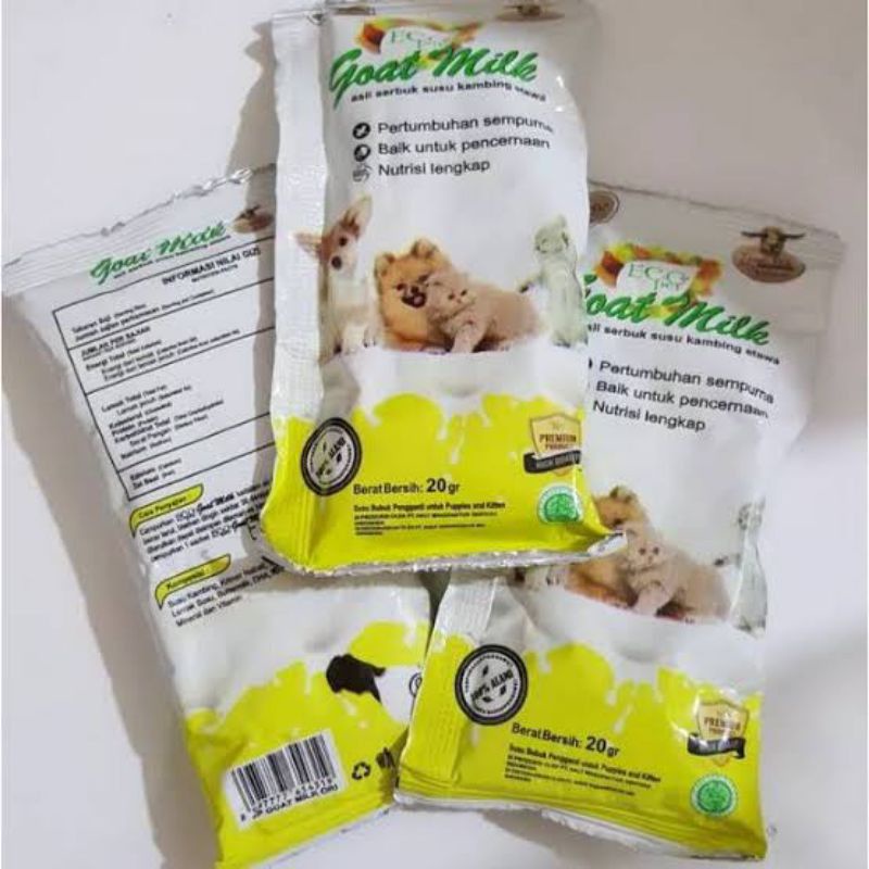 Ecopet Goat milk 1 box contains 10 sachets / Ecopet Goatmilk cat dog ...