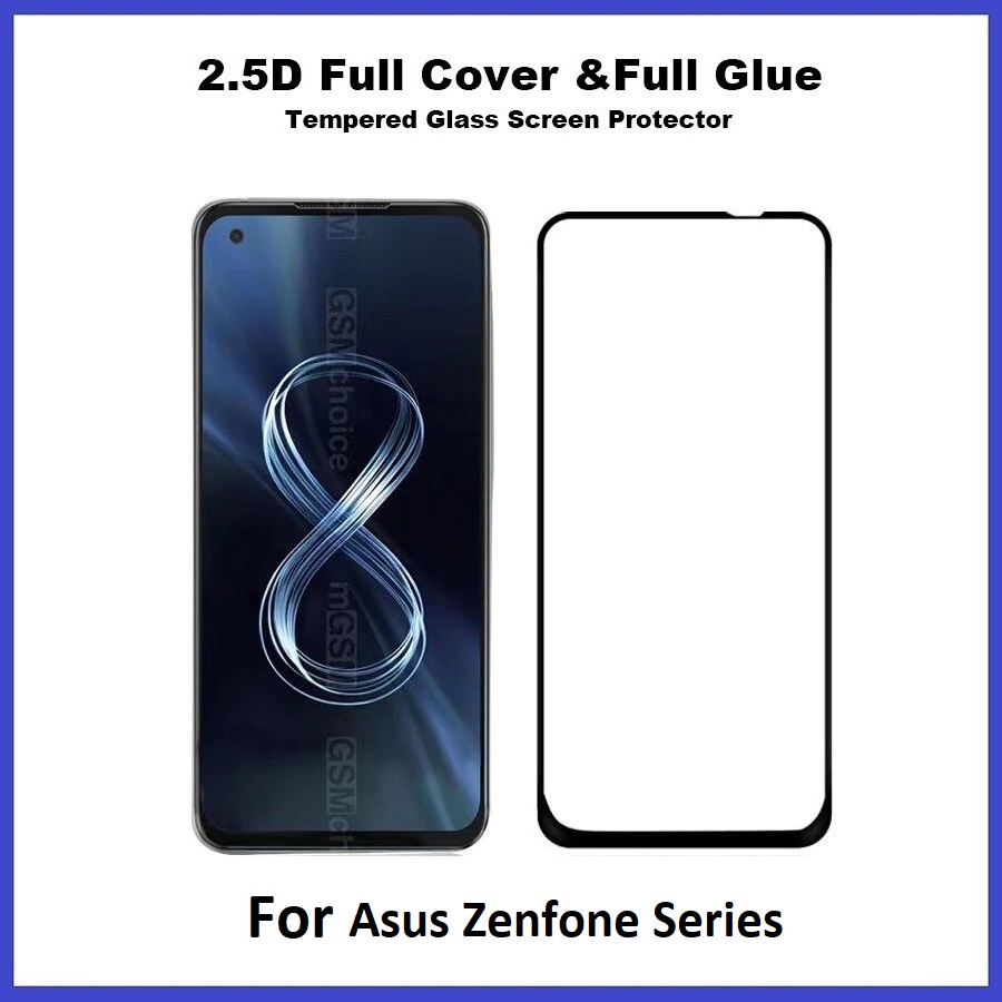 Asus Zenfone 11 Ultra / Zenfone 10 Zenfone 9 Zenfone 8 / Zenfone 8 Flip Full Glue Cover Tempered ...
