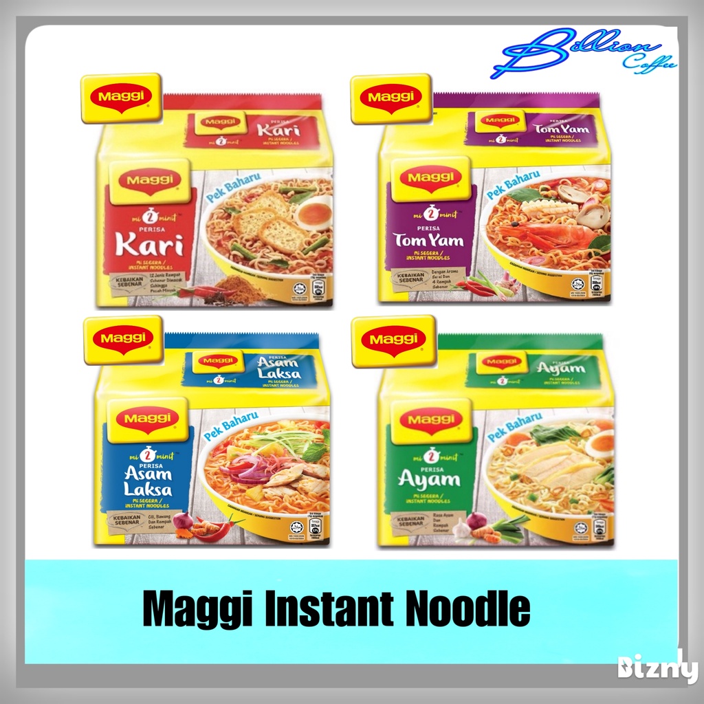 BC Maggi Instant Noodle Curry Flavour 5 x 79gm Chicken Asam Laksa Tom ...