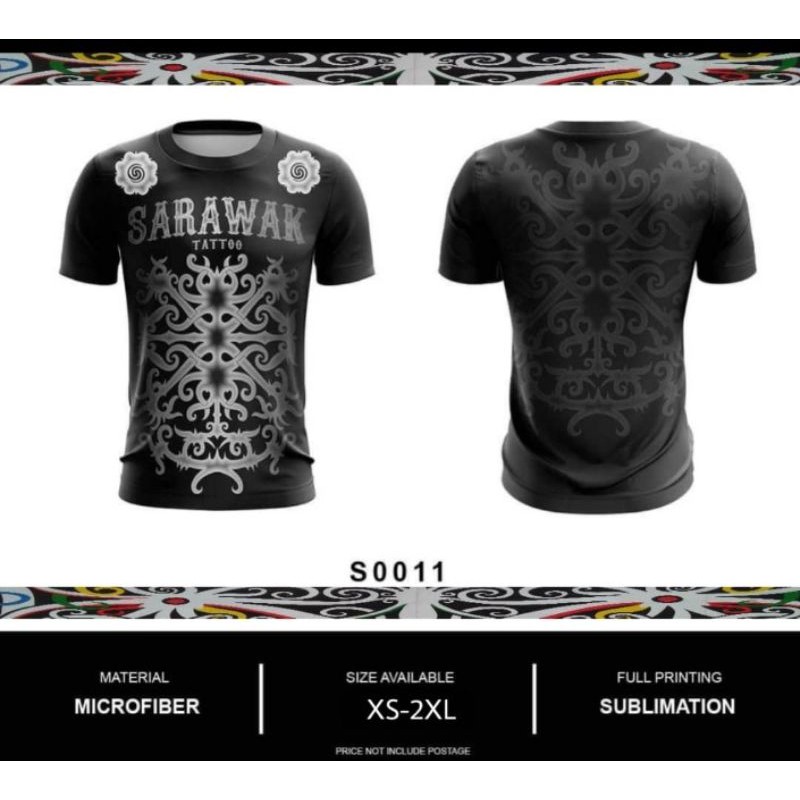 Baju Tattoo Bungai Terung (SUBLIMATION) | Shopee Malaysia
