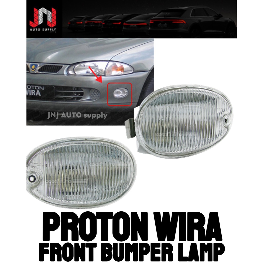 Proton Wira bumper lamp clear with bulb /without bulb | Shopee Malaysia