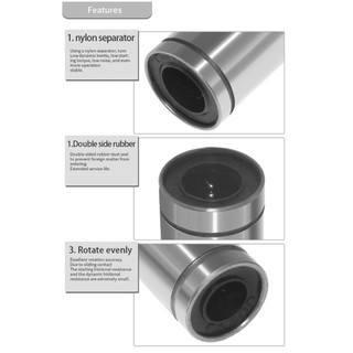LM / LML Linear Bearing Motion Bushing Rail Shaft Support Holder LM6 ...