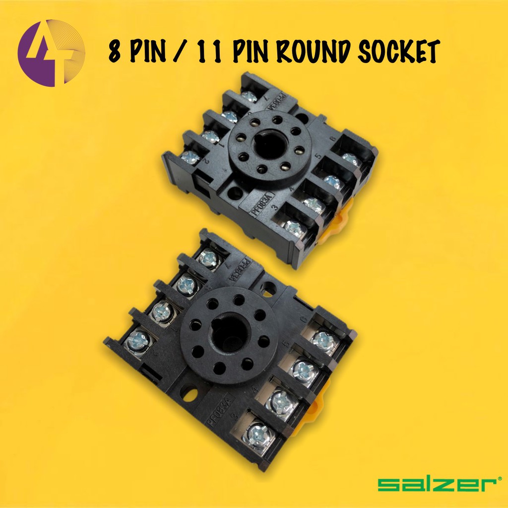 Salzer 8 Pin / 11 Pin Round socket | Shopee Malaysia
