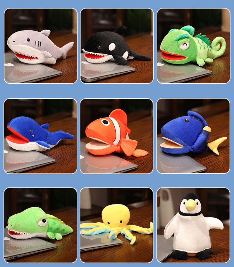 9 Styles Stuffed Toy Alligator Clownfish Tropical Fish Penguin Octopus ...