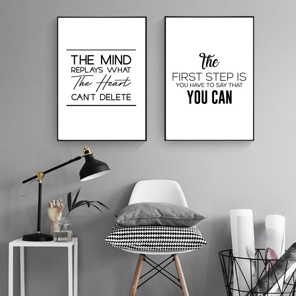 Framed Poster Wall Art Motivational Minimalist Decor Positive Energy ...
