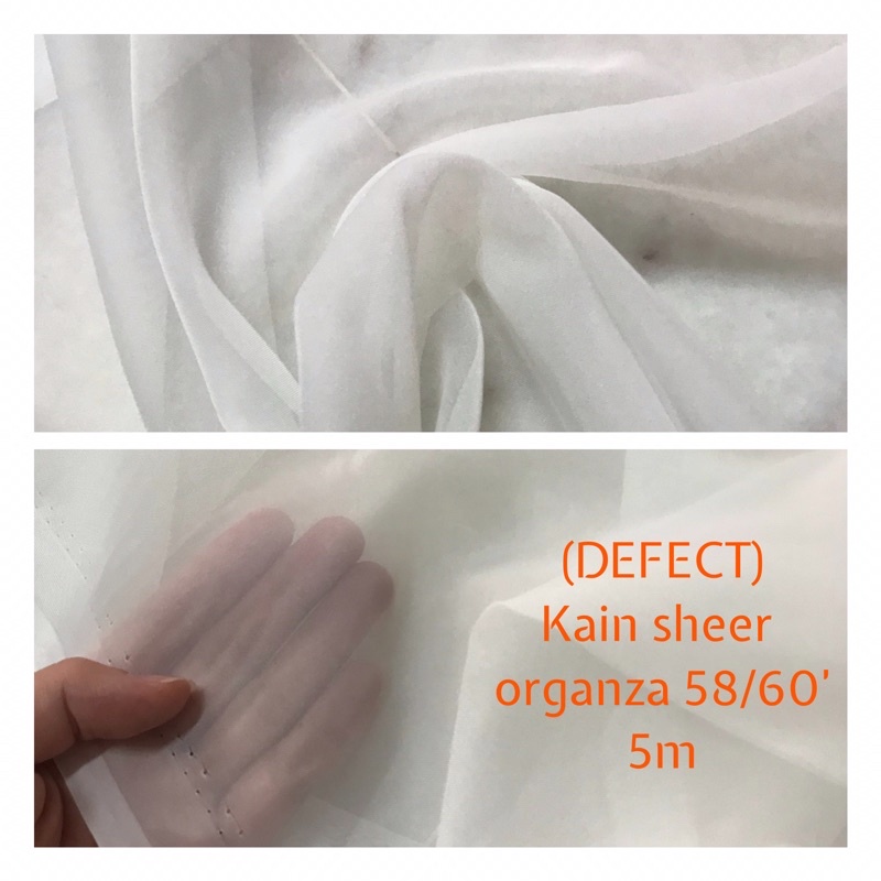 (Defect)Kain sheer organza 58/60’ (5m) | Shopee Malaysia