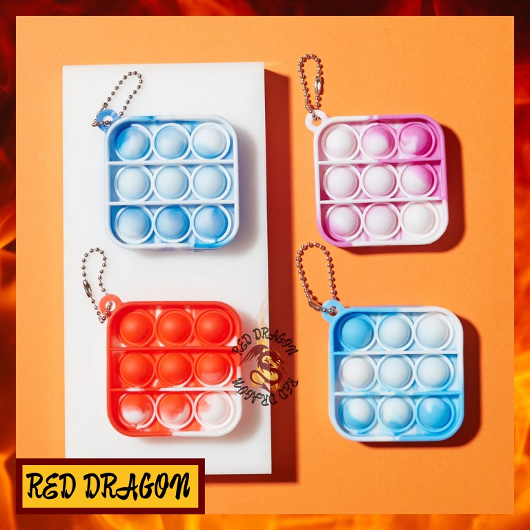 Keychain Pop it Fidget For stress and anxiety relief Style Finger ...