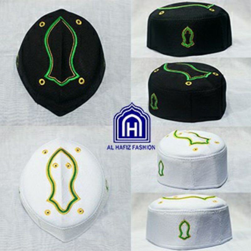 KOPIAH LOGO CAPAL NABI HITAM & PUTIH (New Design) | Shopee Malaysia