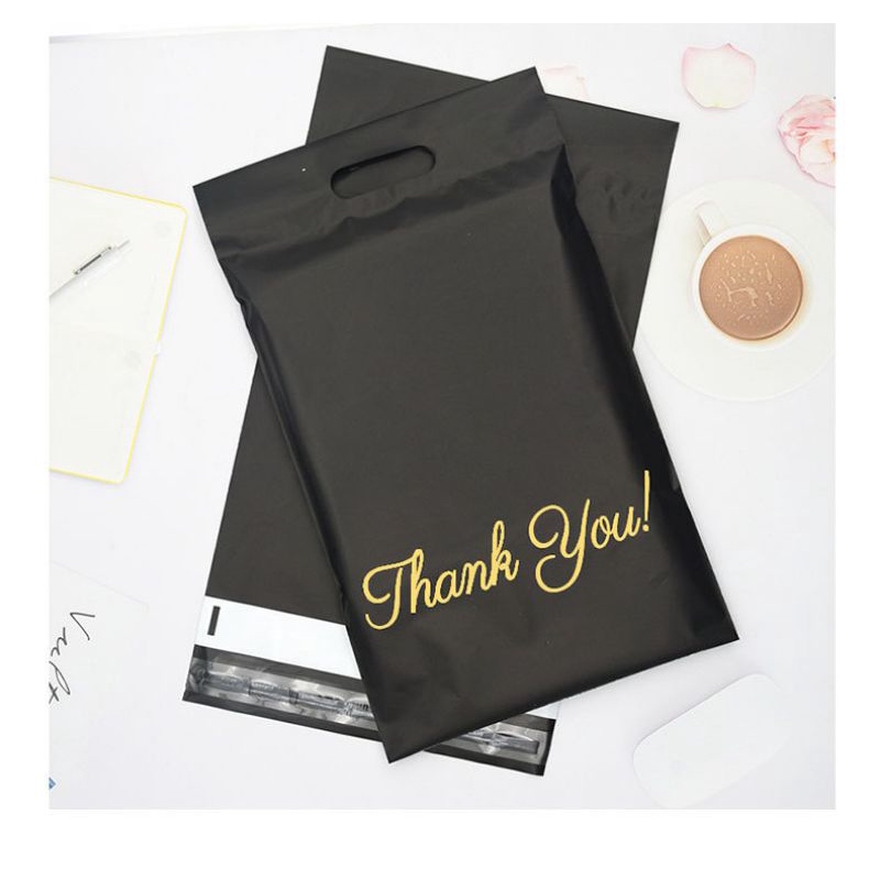 M/L Size Quality Courier Bag Thank You Handle Parcel Packaging Bag No ...