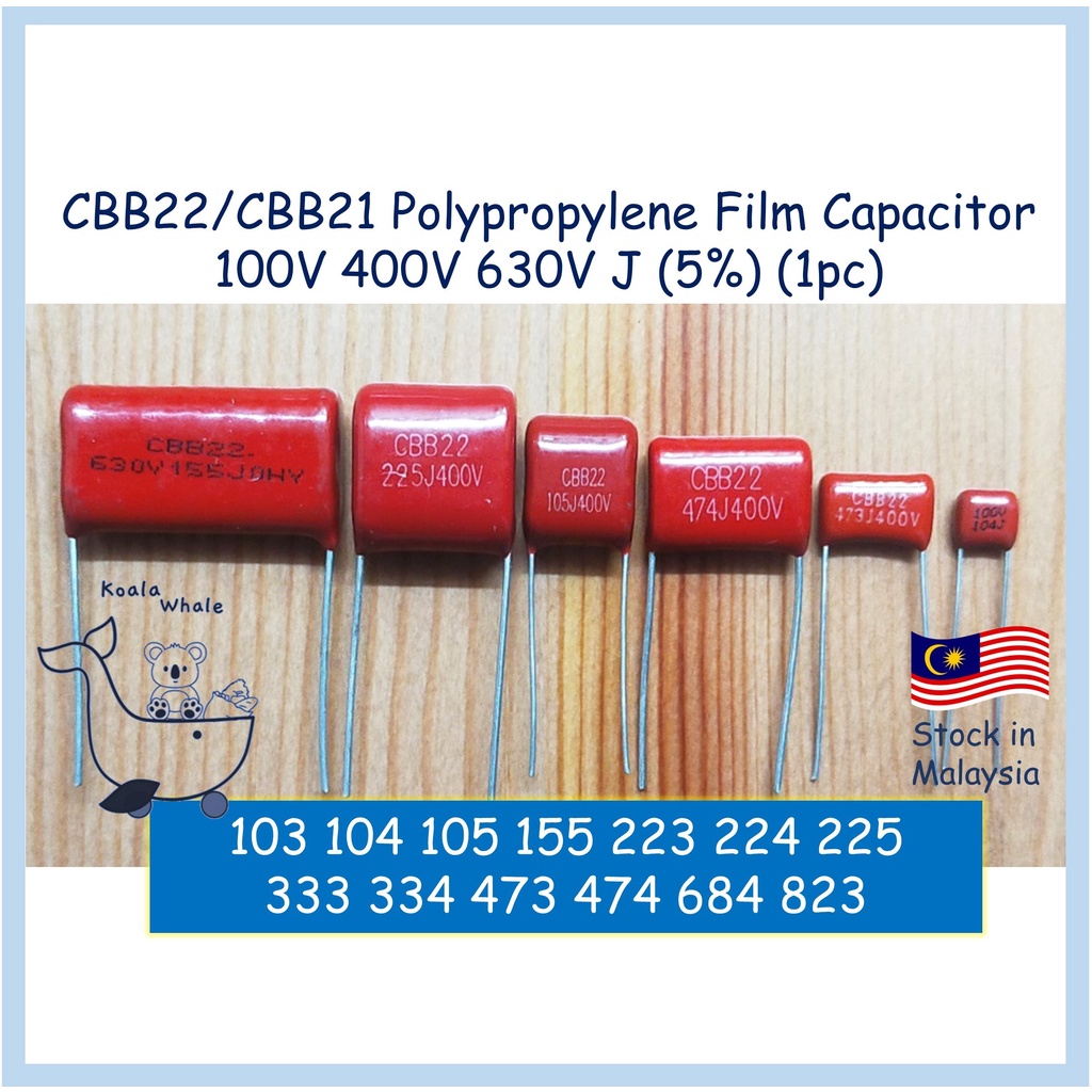 CBB22 CBB21 Film Capacitor 100V 400V 630V 450V 103 104 105 155 223 224 225 333 334 473 474 475 ...