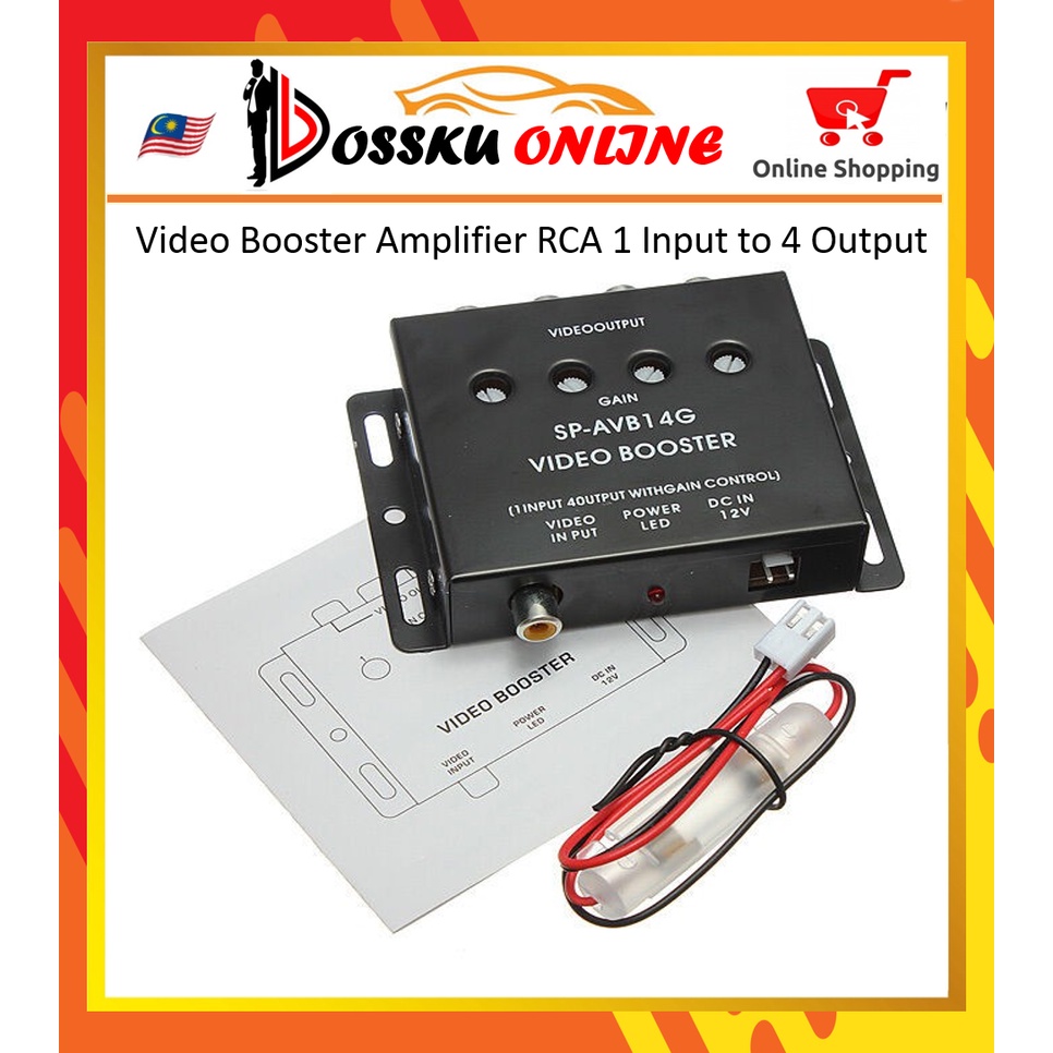 Video Booster Amplifier RCA 1 Input to 4 Output | Shopee Malaysia