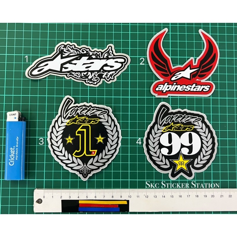 Alpinestar / Lorenzo 99 Alphinestar Sticker Printing (Non Reflective ...