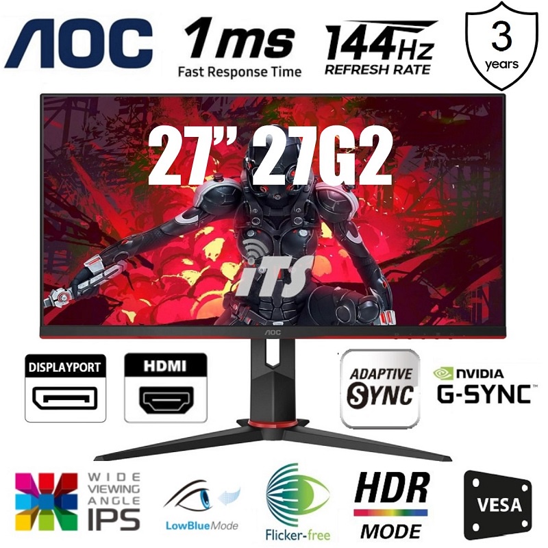 AOC 27" 27G2 144Hz / 27G2SP 165Hz / 27G4 180Hz Adaptive Sync Gaming ...