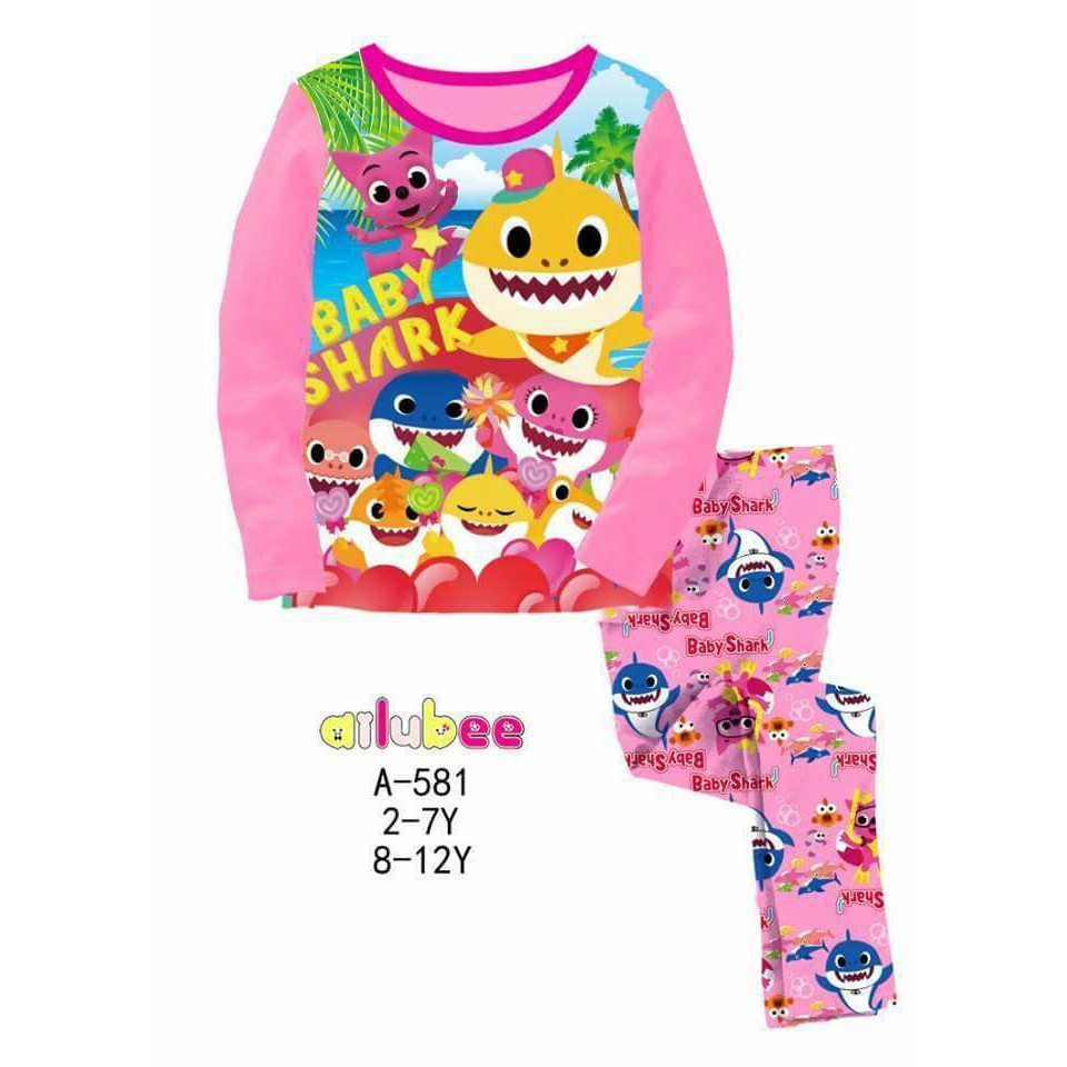 Baby Shark Pyjamas AB085 (2-7yrs old) | Shopee Malaysia