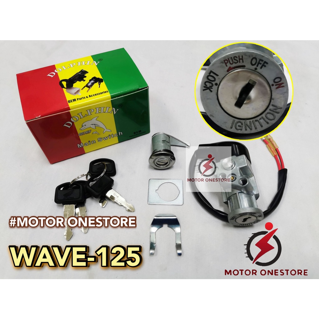 WAVE 125 MAIN SWITCH KUNCI SET DOLPHIN WAVE-125 WAVE125 "MOTOR ONESTORE ...