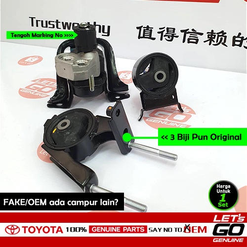 (Original) >> Vios (03-07) Engine Mounting Set (3PCS) NCP42 12372-0M030 ...