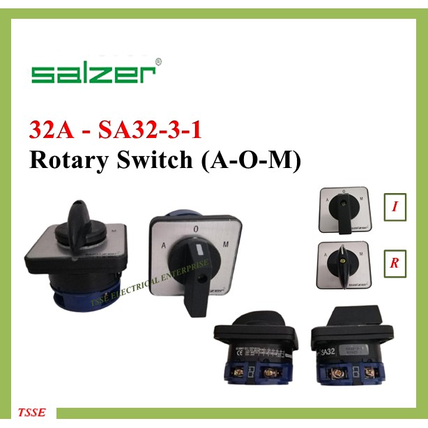 #SALZER Rotary Switch 1Pole 32A OFF-ON Isolator / Selector Switch ...