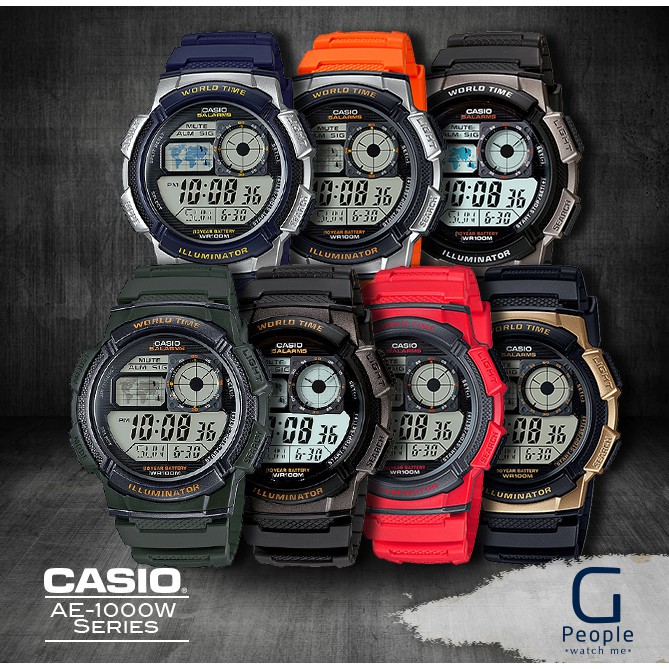 CASIO AE-1000W SERIES WATCH 10 YEARS BATTERY WATCH 100% ORIGINAL | Shopee Malaysia