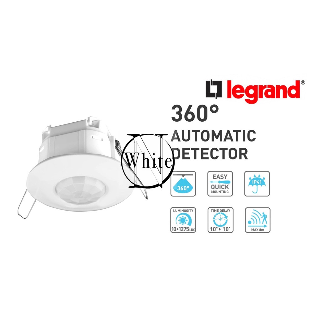 LEGRAND🇫🇷 048944 PIR Motion Sensor 360° (Recessed Type) | Shopee Malaysia