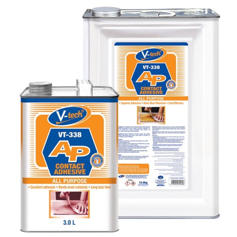 v-Tech VT-338 AP Contact Adhesive 3L / Solvent-Based / For Laminated ...