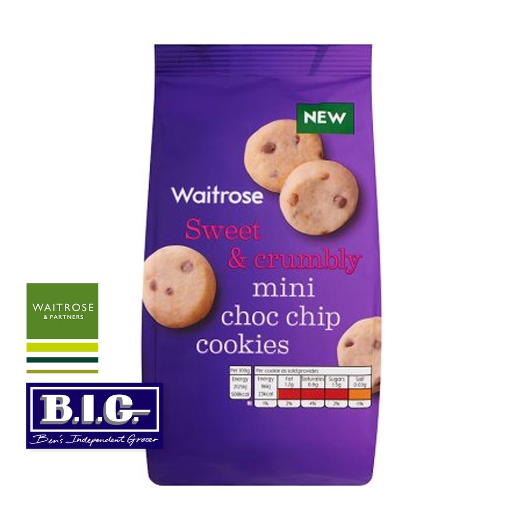 Waitrose Mini Choc Chip Cookies 100g (EXP May 2023) | Shopee Malaysia
