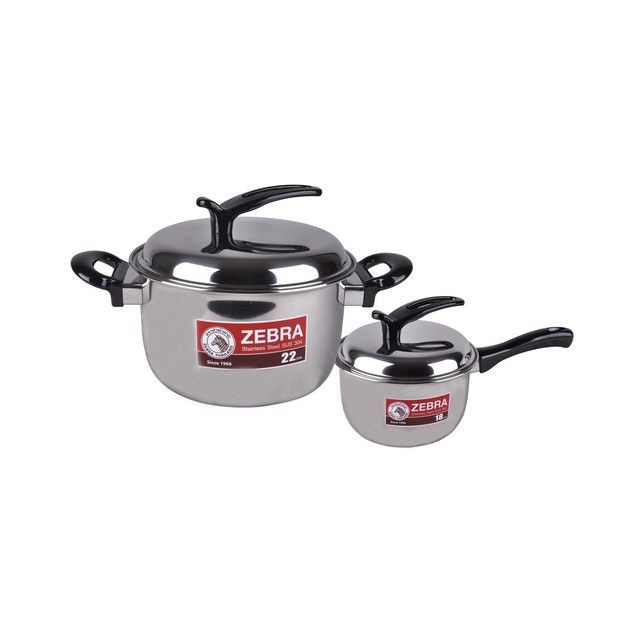 泰国斑马牌 Zebra Thailand 18cm Sauce Pan and 22cm Sauce Pot Set IREST ZR ...