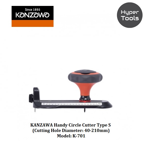 KANZAWA Handy Circle Cutter Type S (Cutting Hole Diameter: 40-210mm ...
