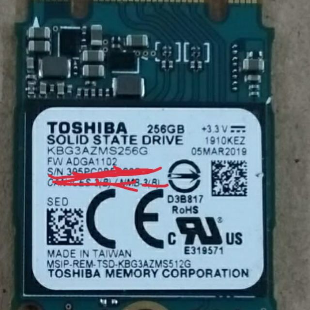 SSD Toshiba 256 GB m2 (NVME) | Shopee Malaysia