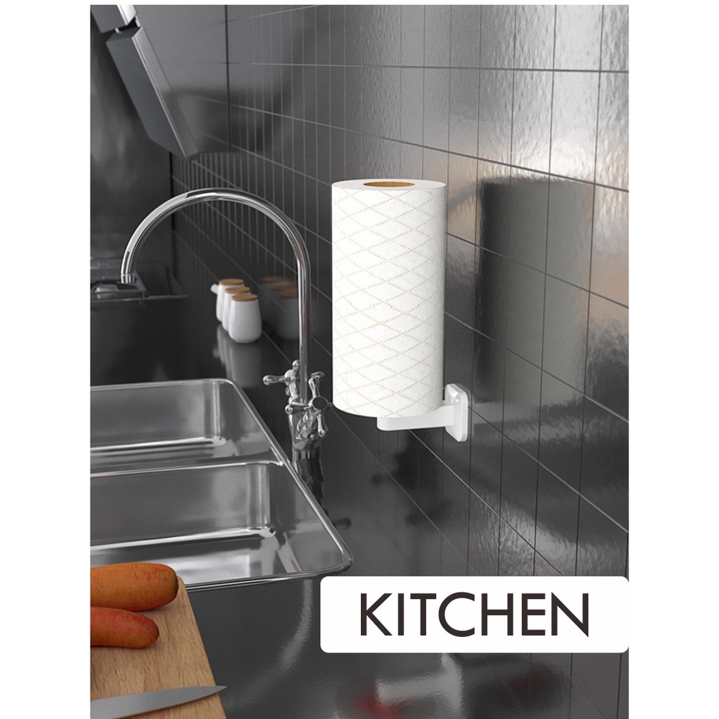 Tissue holder Towel Holder Paper Roll Organizer wall mount | pemegang ...