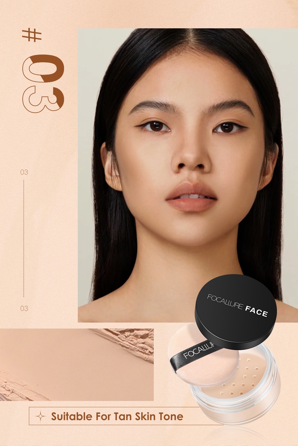 FOCALLURE Matte Oil Control Loose Setting Powder Weightless Soft-velvet ...