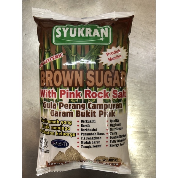 Syukran Gula Perang Campuran Garam Bukit Pink 400g | Shopee Malaysia