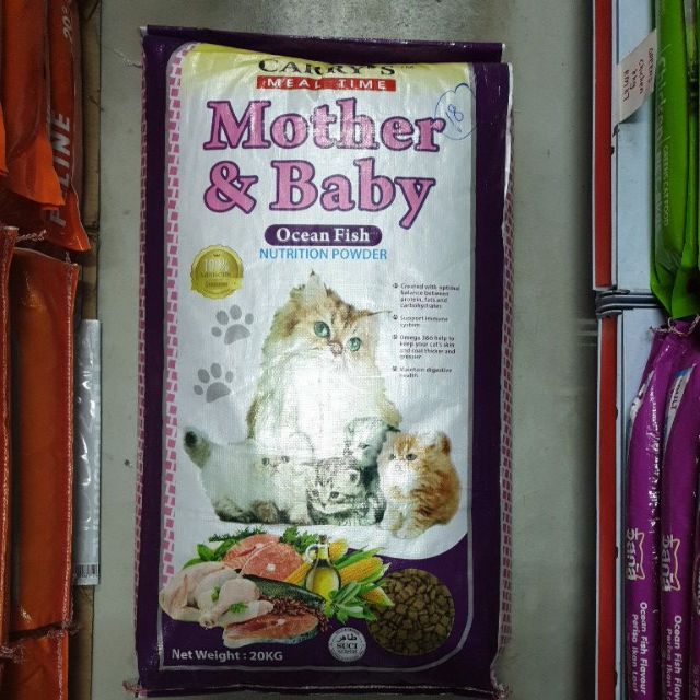 [100% ORIGINAL] 20kg CARRY'S Mother and Baby Cat Food Ocean Fish (NO ...