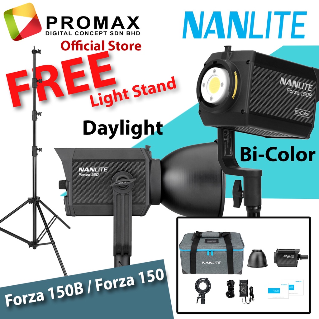 Ready Stock !! Nanlite Forza 150 / 150B BI-Color Daylight LED Monolight ...